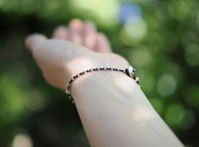 -Karensilver・Smoky quartz- braid bracelet | iichi 日々の暮らしを心地よくするハンドメイドやアンティークのマーケットプレイス