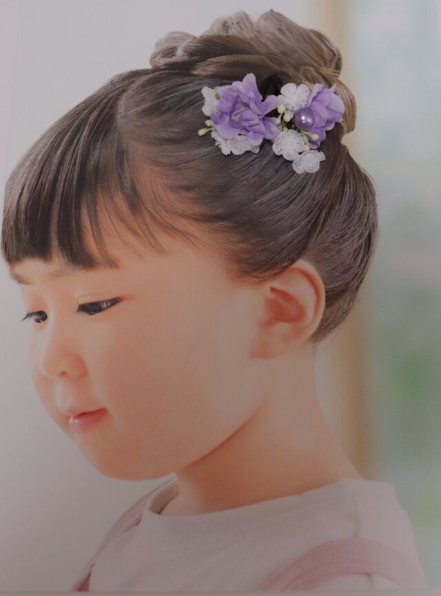 【彩り花のヘアアクセサリー】 （＊お子様やショートヘアOK）ケース付 M-514 | iichi 日々の暮らしを心地よくするハンドメイドやアンティークのマーケットプレイス