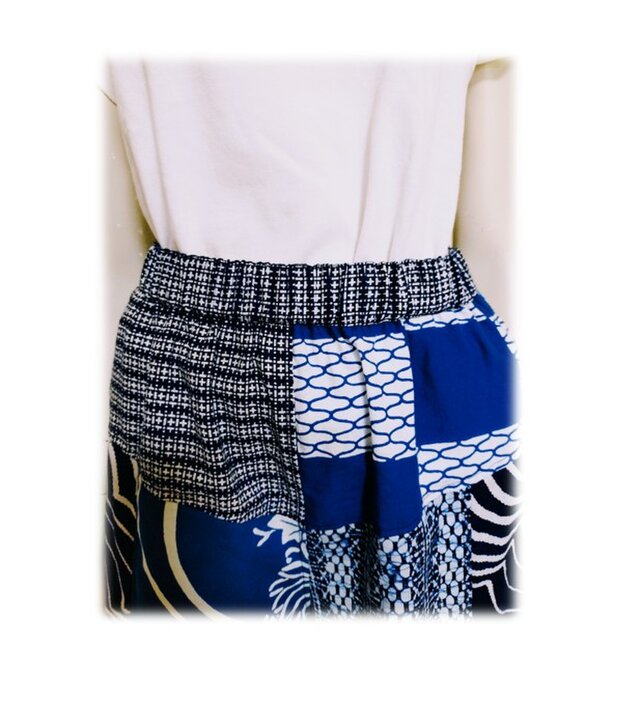 128 1点のみ 浴衣リメイク ワイドパンツ ロングパンツ テーパードパンツ パッチワーク コットン | iichi 日々の暮らしを心地よくするハンドメイドやアンティークのマーケットプレイス