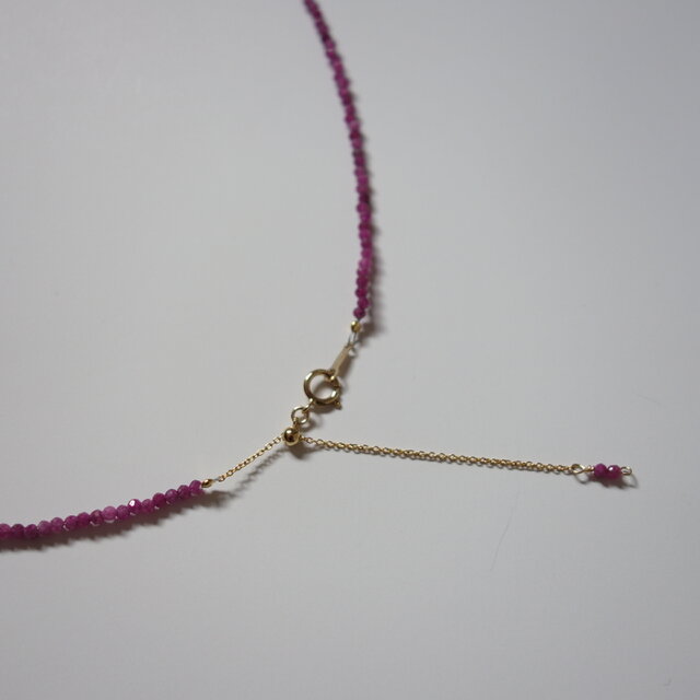 14kgfルビーネックレス | iichi 日々の暮らしを心地よくするハンドメイドやアンティークのマーケットプレイス