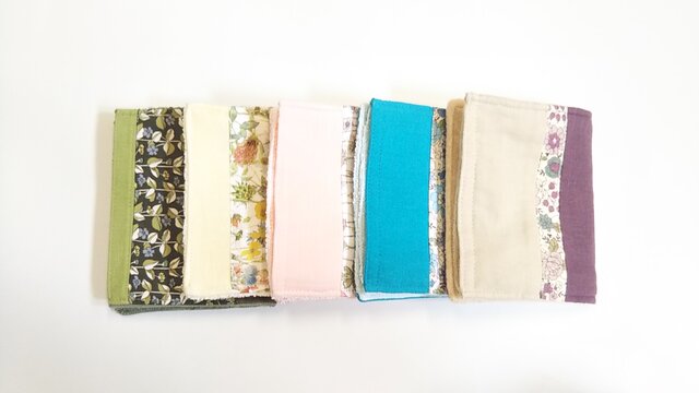 【K.さまご予約分】袋ハーフハンカチ パッチ 5枚組 | iichi 日々の暮らしを心地よくするハンドメイドやアンティークのマーケットプレイス