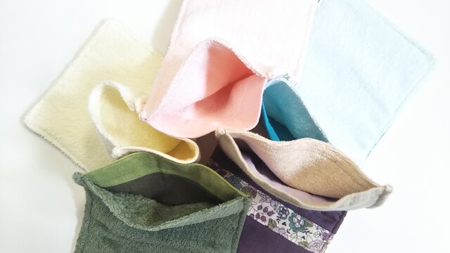 【K.さまご予約分】袋ハーフハンカチ パッチ 5枚組 | iichi 日々の暮らしを心地よくするハンドメイドやアンティークのマーケットプレイス