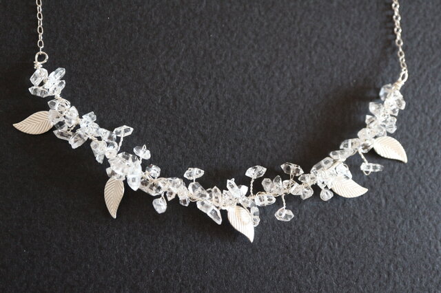 ハーキマーダイヤモンドの煌めきネックレス sterling silver | iichi 日々の暮らしを心地よくするハンドメイドやアンティークのマーケットプレイス