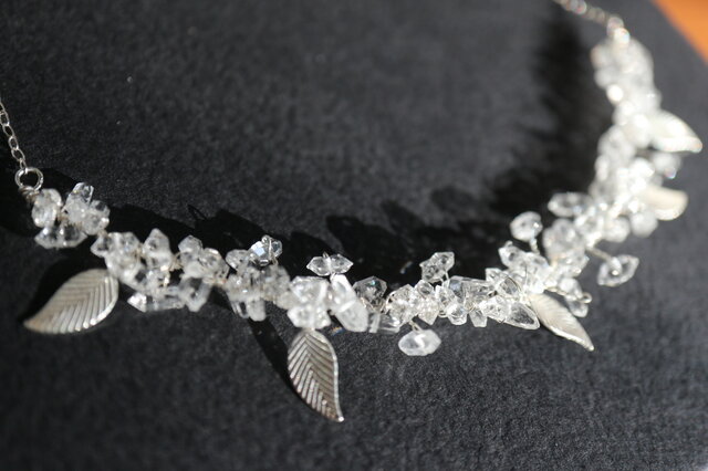 ハーキマーダイヤモンドの煌めきネックレス sterling silver | iichi 日々の暮らしを心地よくするハンドメイドやアンティークのマーケットプレイス