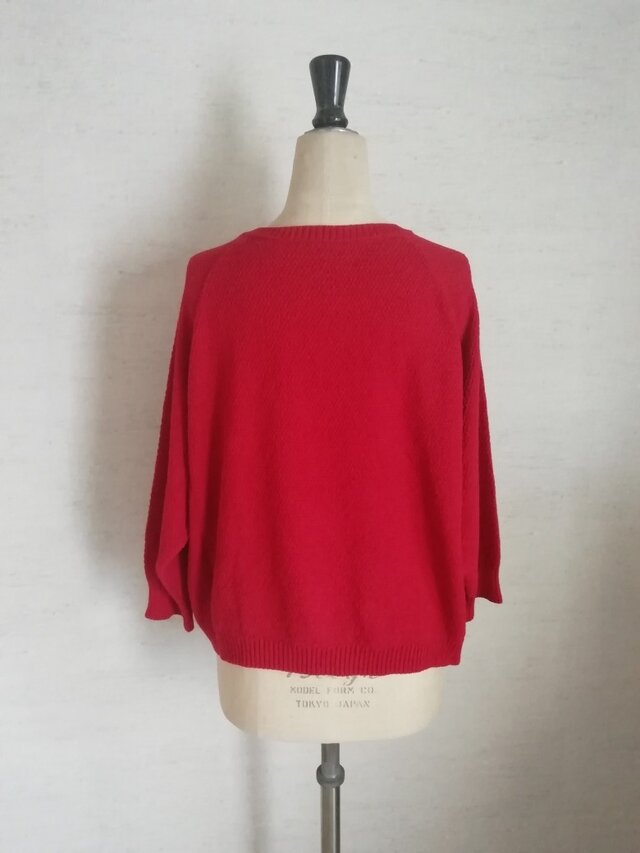 【秋色♡新色】オーガニックコットン100%鹿の子ポンチョプルオーバー ダークレッド | iichi 日々の暮らしを心地よくするハンドメイドやアンティークのマーケットプレイス