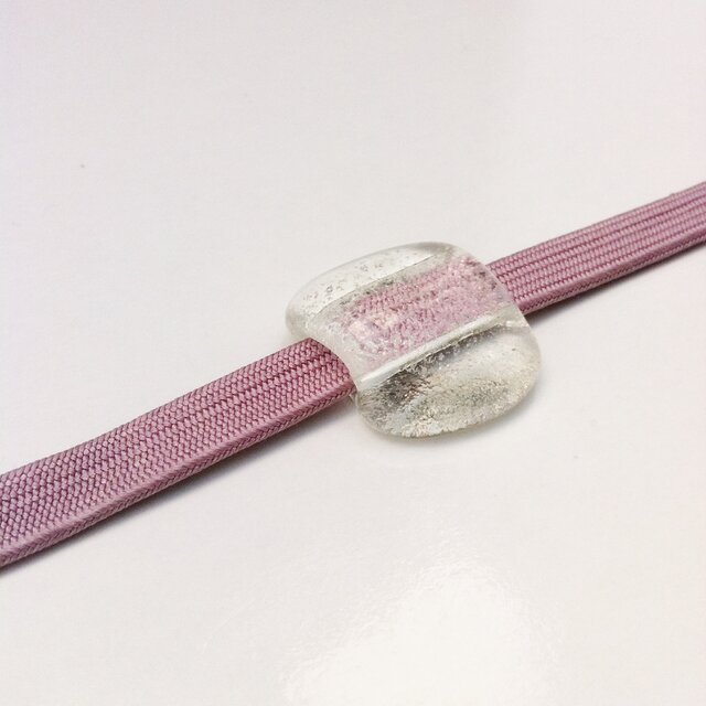 銀箔クリア ガラス帯留 | iichi 日々の暮らしを心地よくするハンドメイドやアンティークのマーケットプレイス