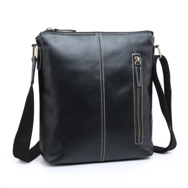 本革 小物ポシェット付き iPad 収納対応 手提げ 縦型デザイン 肩掛け両用 レザー メンズ ブラック Y06 | iichi 日々の暮らしを心地よくするハンドメイドやアンティークの ...