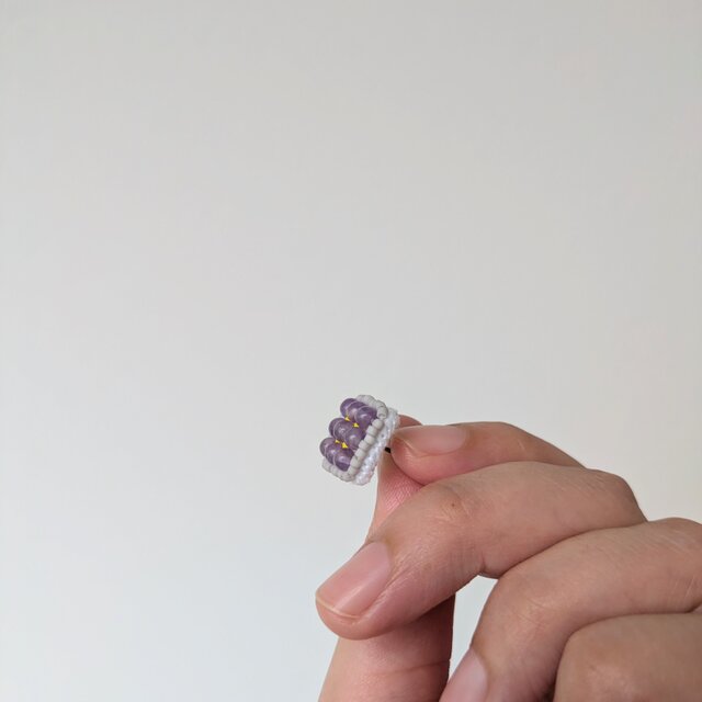 monolog 蕾ピアス&イヤリング A(アメジスト) | iichi 日々の暮らしを心地よくするハンドメイドやアンティークのマーケットプレイス