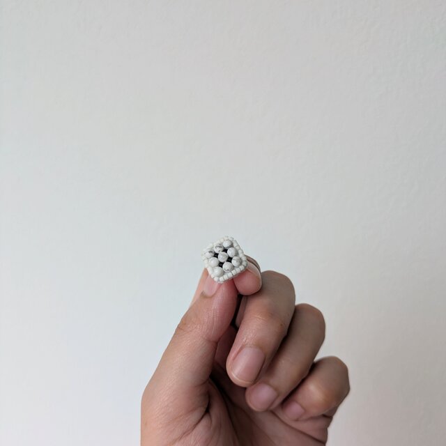 monolog 蕾ピアス&イヤリング B(ハウライト) | iichi 日々の暮らしを心地よくするハンドメイドやアンティークのマーケットプレイス