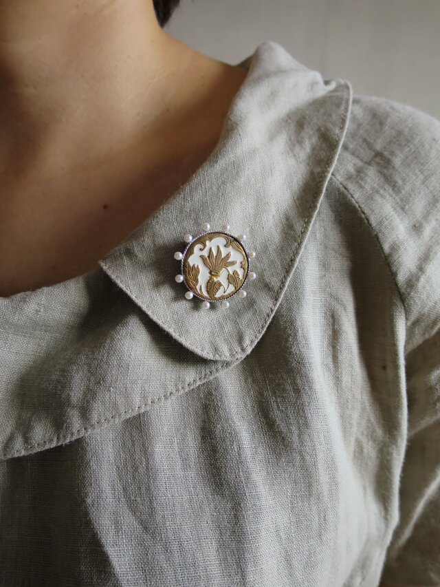 SV Antique Button Brooch and Pendant | iichi 日々の暮らしを心地よくするハンドメイドやアンティークのマーケットプレイス