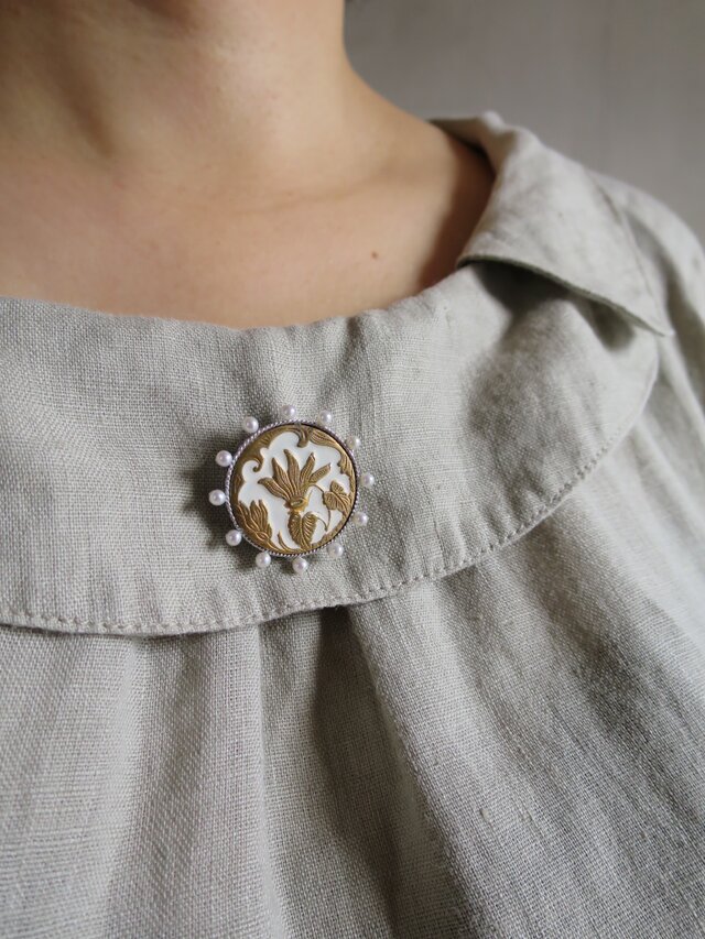 SV Antique Button Brooch and Pendant | iichi 日々の暮らしを心地よくするハンドメイドやアンティークのマーケットプレイス