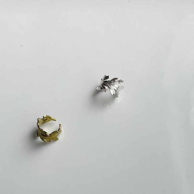 Herb leafイヤーカフ〈Silver-シルバー〉 | iichi 日々の暮らしを心地よくするハンドメイドやアンティークのマーケットプレイス