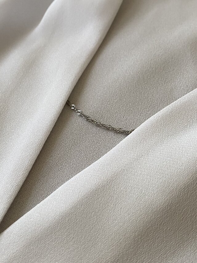 Stainless Simple Metal Necklaces ステンレスネックレス スクリューチェーン45cm | iichi 日々の暮らしを心地よくするハンドメイドやアンティークの ...