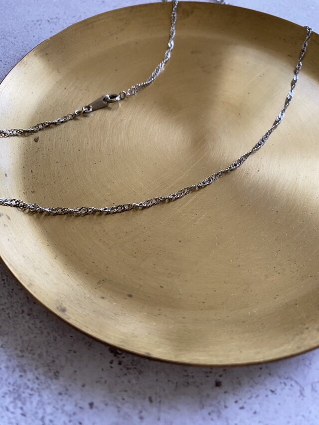 Stainless Simple Metal Necklaces ステンレスネックレス スクリューチェーン45cm | iichi 日々の ...