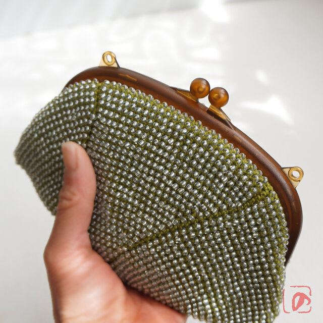 ばあば☆キラキラプチバッグ（vert anglais・2150） | iichi 日々の暮らしを心地よくするハンドメイドやアンティークのマーケットプレイス