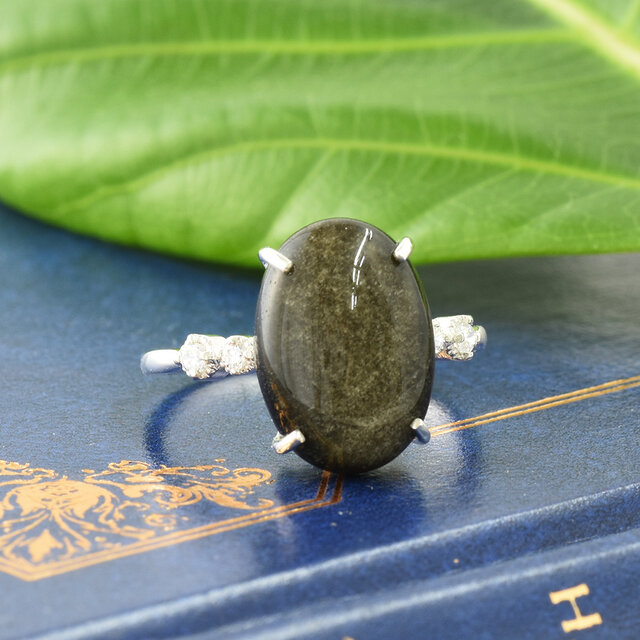 ゴールデンオブシディアン リング SV925 CJ097CIBSN | iichi 日々の暮らしを心地よくするハンドメイドやアンティークのマーケットプレイス