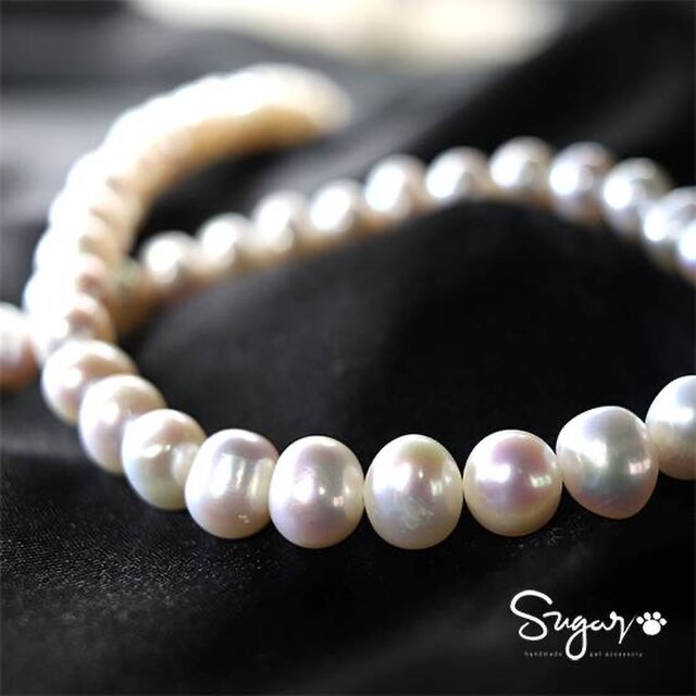 淡水パールネックレス 高品質AAAランク 6mm 40cm〜アレルギー対応 | iichi 日々の暮らしを心地よくするハンドメイドやアンティークのマーケットプレイス