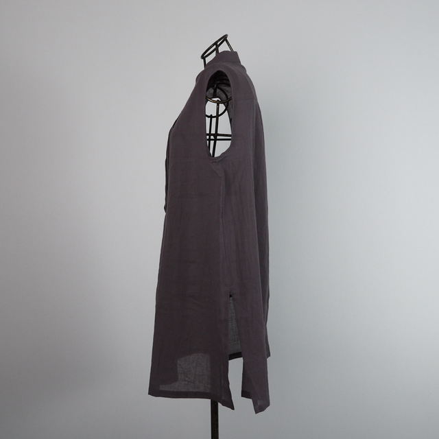 サラッと軽くて通気性 ライトコットン ピンタック チュニックシャツ レトロパープル 0723R.Pp | iichi 日々の暮らしを心地よくするハンドメイドやアンティークのマーケットプレイス