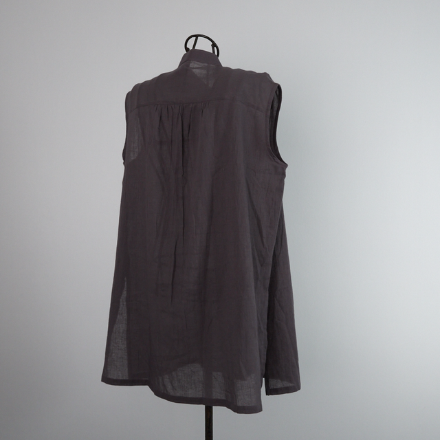 サラッと軽くて通気性 ライトコットン ピンタック チュニックシャツ レトロパープル 0723R.Pp | iichi 日々の暮らしを心地よくするハンドメイドやアンティークのマーケットプレイス