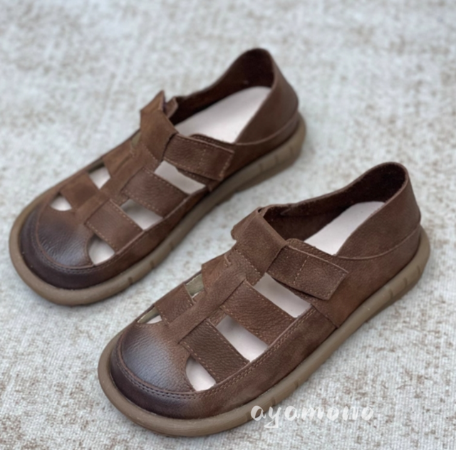 【受注製作】サンダルシューズ 手製牛革レザー グラディエーター風 BG91 | iichi 日々の暮らしを心地よくするハンドメイドやアンティークのマーケットプレイス