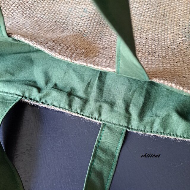 Coffee Hemp Bag：コーヒー麻袋バッグ：グリーン【0946】 | iichi 日々の暮らしを心地よくするハンドメイドやアンティークのマーケットプレイス