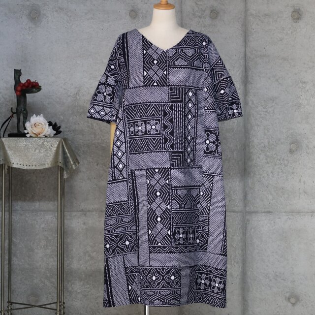 浴衣のワンピース / L〜LL 着物リメイク | iichi 日々の暮らしを心地よくするハンドメイドやアンティークのマーケットプレイス