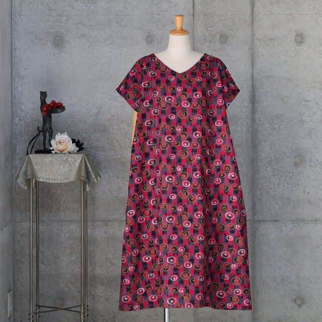 浴衣のワンピース / L〜LL 着物リメイク | iichi 日々の暮らしを心地よくするハンドメイドやアンティークのマーケットプレイス