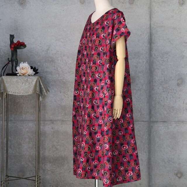 浴衣のワンピース / L〜LL 着物リメイク | iichi 日々の暮らしを心地よくするハンドメイドやアンティークのマーケットプレイス