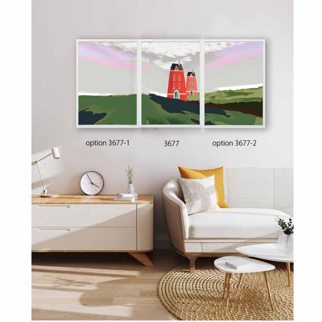 高原の家たち（オプション右） 送料無料 イラスト ポスター アートポスター アート/sei検索新着順 3677-2 | iichi 日々の暮らしを心地よくするハンドメイドやアンティークの ...