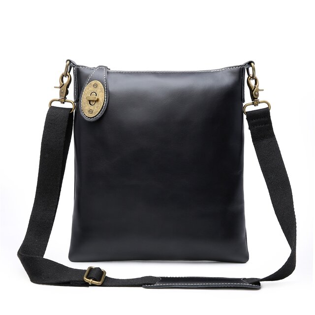 新作 手作り 牛革 肩掛けバッグ メンズ 新作 人気タイプ ショルダーバッグ ブラック Y28 | iichi 日々の暮らしを心地よくするハンドメイドやアンティークのマーケットプレイス