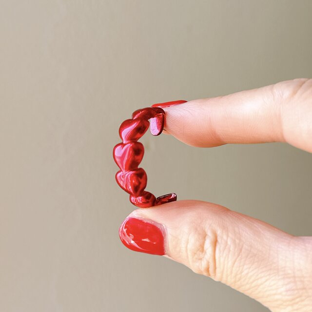 PA396-【 AVON 】エイボン・ヴィンテージピアス 1980〜90s Metallic Red Heart Hoop | iichi 日々の暮らしを心地よくするハンドメイドやアンティーク ...