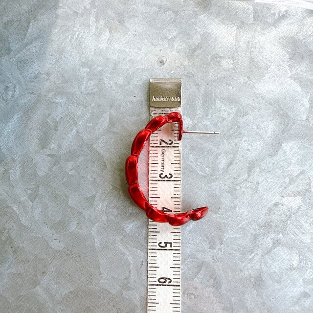 PA396-【 AVON 】エイボン・ヴィンテージピアス 1980〜90s Metallic Red Heart Hoop | iichi 日々の暮らしを心地よくするハンドメイドやアンティーク ...