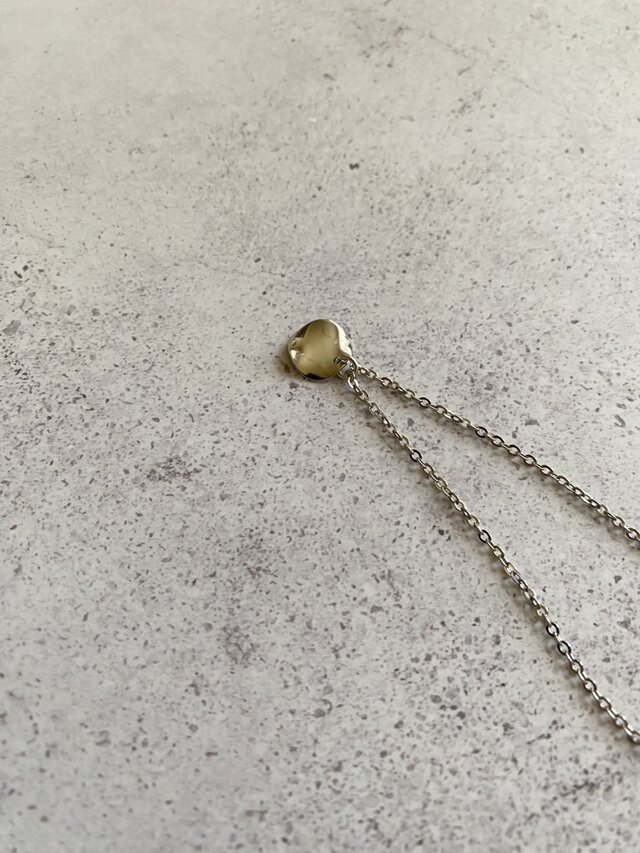 シルバープレートモチーフネックレスコイン・メルティ・ペタル・メダイ・メタル 約42cm | iichi 日々の暮らしを心地よくするハンドメイドやアンティークのマーケットプレイス