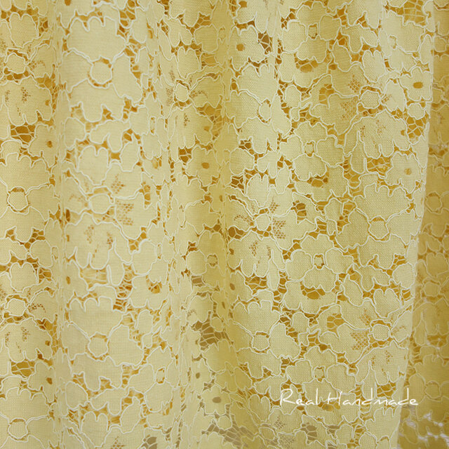 レモンイエローのリネン×レース・前後OK2WAYキャミ | iichi 日々の暮らしを心地よくするハンドメイドやアンティークのマーケットプレイス