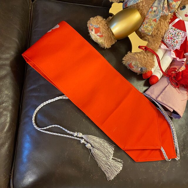 着物リメイク ミニミディ ワンピース／ドレス／洗える化繊 名古屋帯サッシュベルト 淡い藤ねずのストライプ KW-998 | iichi 日々の暮らしを心地よくするハンドメイドやアンティークの ...