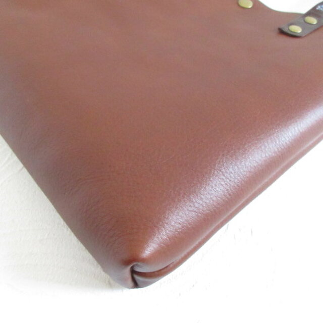 たっぷり持てる♪《牛革》newスクエアミニトート・ナチュラルシュリンク・ブラウン・0482 | iichi 日々の暮らしを心地よくするハンドメイドやアンティークのマーケットプレイス