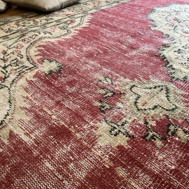 超大判184×299 アンティークラグ メダリオン トルコヴィンテージラグ | iichi 日々の暮らしを心地よくするハンドメイドやアンティークのマーケットプレイス