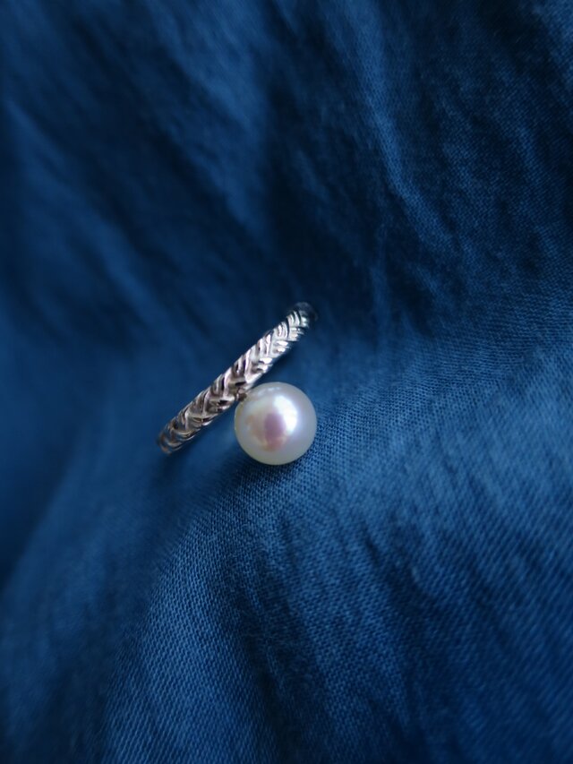 SV Akoya pearl braids Ear cuff 2 | iichi 日々の暮らしを心地よくするハンドメイドやアンティークのマーケットプレイス