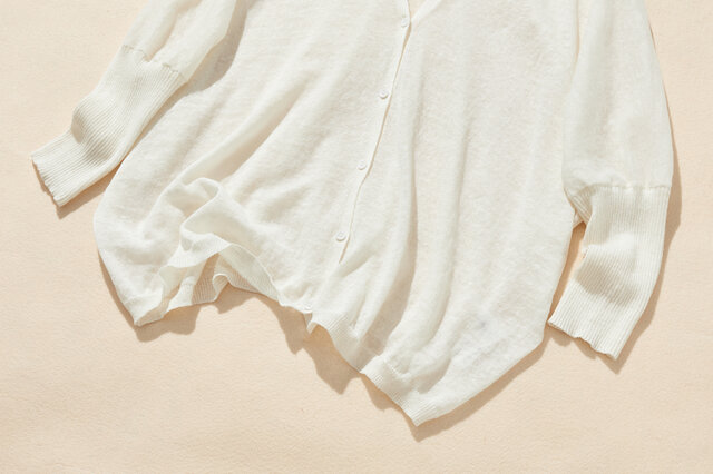 ★サンプルセール 1点のみ★九分袖リネンカーディガン UVカット 日焼け止め オフホワイト 240701-1(Q32) | iichi 日々の暮らしを心地よくするハンドメイドやアンティークの ...