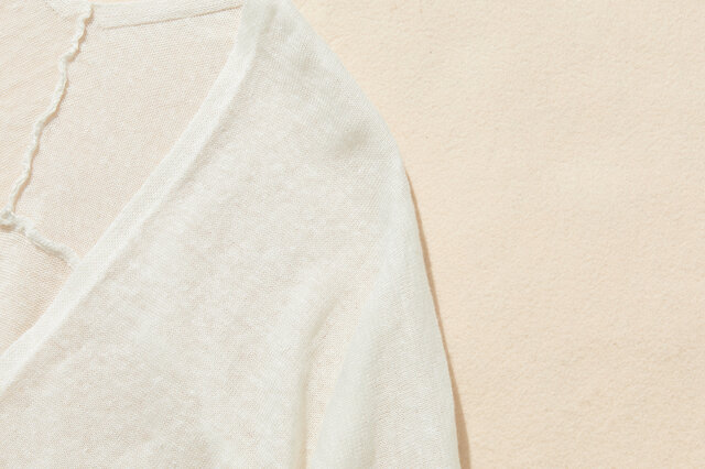 ★サンプルセール 1点のみ★九分袖リネンカーディガン UVカット 日焼け止め オフホワイト 240701-1(Q32) | iichi 日々の暮らしを心地よくするハンドメイドやアンティークの ...
