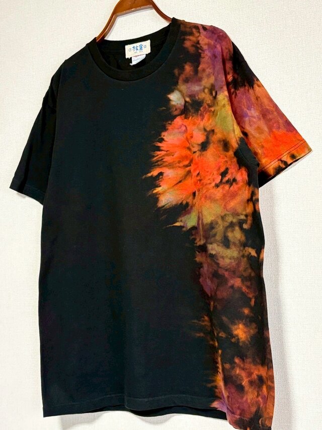 タイダイ Tシャツ Lサイズ ブラック ブリーチダイ Hippies Dye HD24-53 | iichi 日々の暮らしを心地よくするハンドメイドやアンティークのマーケットプレイス