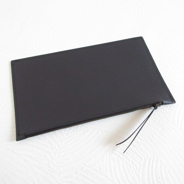 A6対応・フラットマルチケース《ピッグスキン》ネイビー・0329 | iichi 日々の暮らしを心地よくするハンドメイドやアンティークのマーケットプレイス