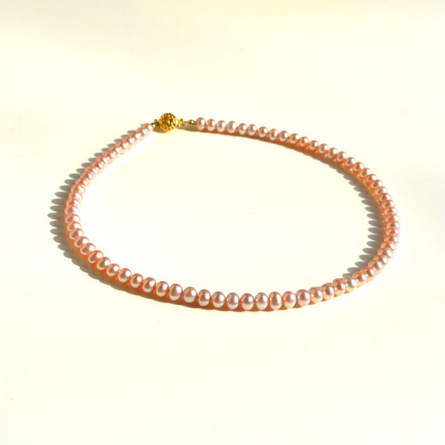 淡水パールのシンプルネックレス＊淡いラベンダーカラー＊42cm＊6～6.5mm 送料無料♪ | iichi 日々の暮らしを心地よくするハンドメイドやアンティークのマーケットプレイス