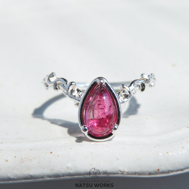 ピンク トルマリン リング / Rubellite Pink Tourmaline Ring V | iichi 日々の暮らしを心地よくするハンドメイドやアンティークのマーケットプレイス