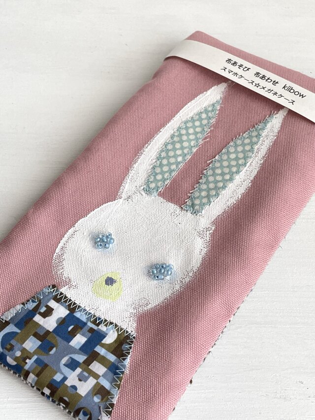 うさぎスマホケースL | iichi 日々の暮らしを心地よくするハンドメイドやアンティークのマーケットプレイス