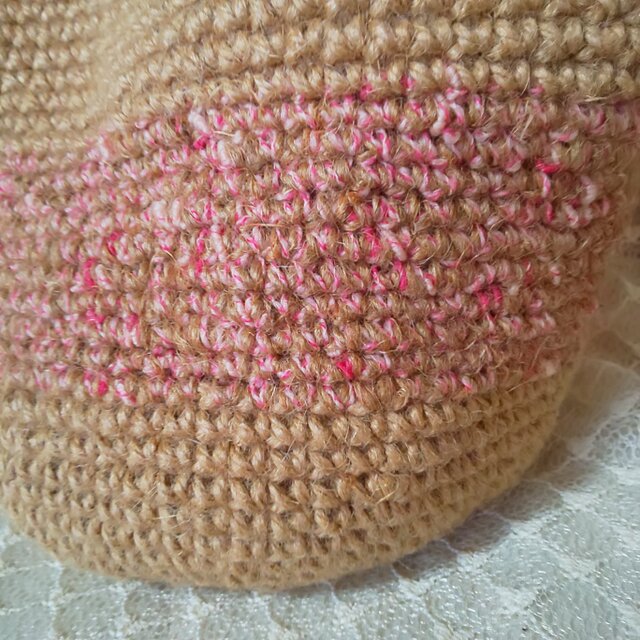 麻かごバック ＊ピンク＊ | iichi 日々の暮らしを心地よくするハンドメイドやアンティークのマーケットプレイス