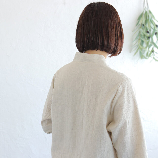 凛とした大人の装いに 桐七炊きコットンリネン はおりジャケット（生成り）CO12 | iichi 日々の暮らしを心地よくするハンドメイドやアンティークのマーケットプレイス