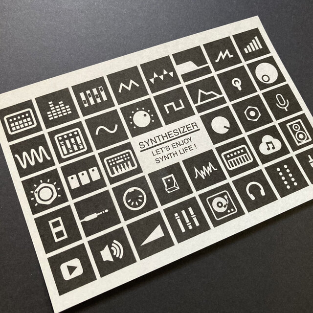 【ポストカード】シンセアイコンポストカード4枚セット Cool Tone Set | iichi 日々の暮らしを心地よくするハンドメイドやアンティークのマーケットプレイス