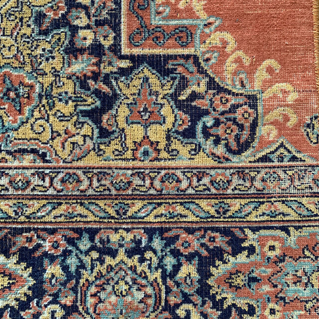 トルコヴィンテージラグ 215×71ロングランナー カイセリ アンティークピンク | iichi 日々の暮らしを心地よくするハンドメイドやアンティークのマーケットプレイス