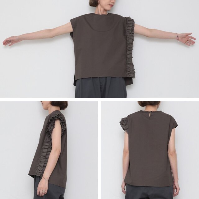 アウトレット frill tops / sumi | iichi 日々の暮らしを心地よくするハンドメイドやアンティークのマーケットプレイス